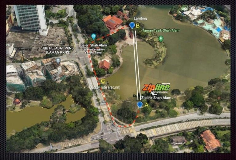 Zipline Taman Tasik Shah Alam : Harga Tiket Terkini & Waktu Operasi