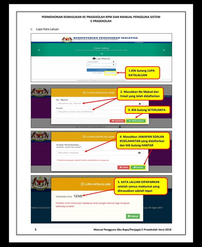 ePrasekolah KPM: Pendaftaran Prasekolah 2023 & Semakan Penempatan