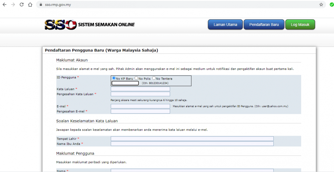 SSO PDRM: Sistem Semakan Saman Polis Online & Status Repot