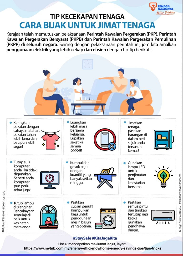 TNB Kongsi Tips Jimat Aircond & Elektrik Di Rumah Dalam Tempoh PKP