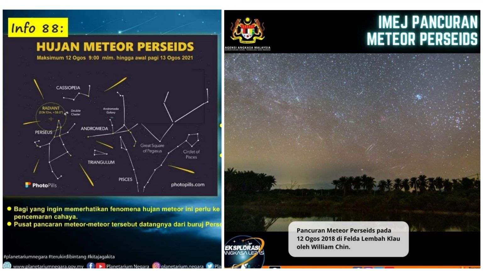 Rakyat Malaysia Berpeluang Saksikan Hujan Meteor Perseids Malam Ini