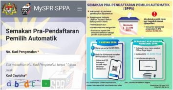 MySPR SPPA: Semakan Pra-Pendaftaran Pemilih Automatik