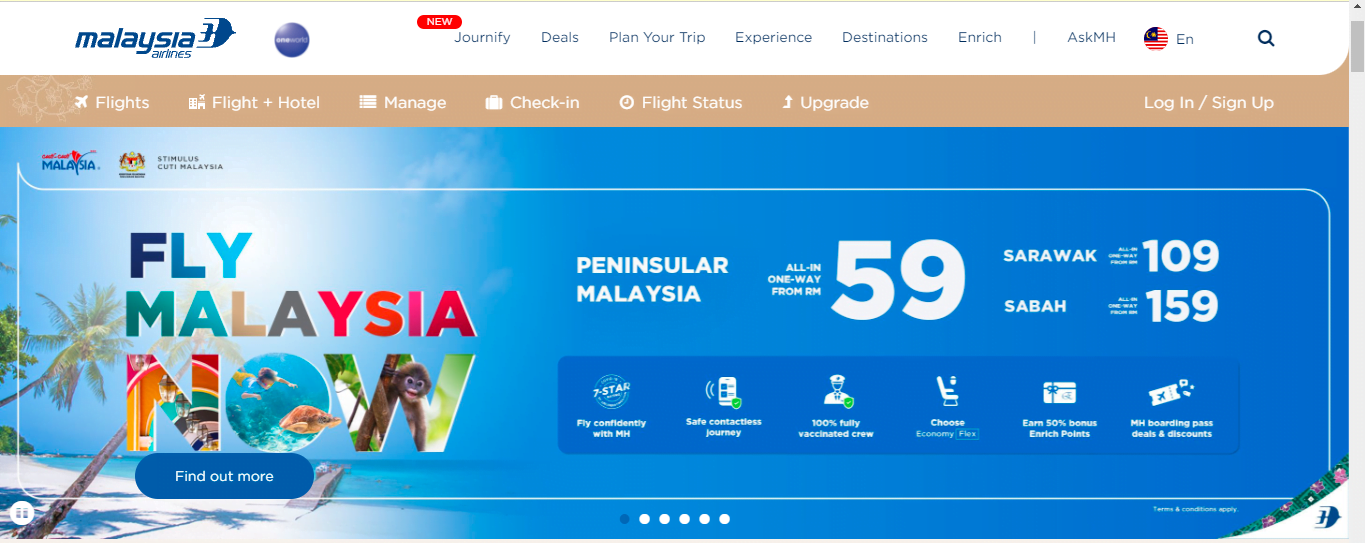Senarai Harga Tiket Promosi Malaysia Airlines Ke Seluruh Malaysia