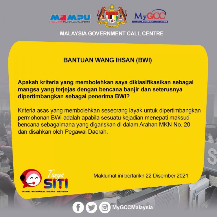 Cara Mohon Bantuan Wang Ihsan RM1000 Untuk Isi Rumah Terjejas Banjir