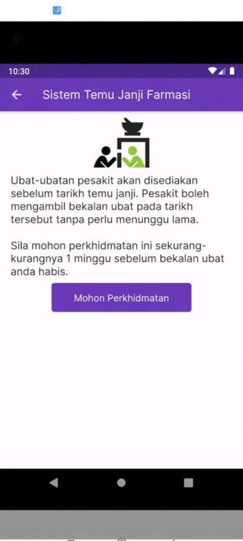 Cara Guna App MyUbat Untuk Temujanji Farmasi & Pos Ubat