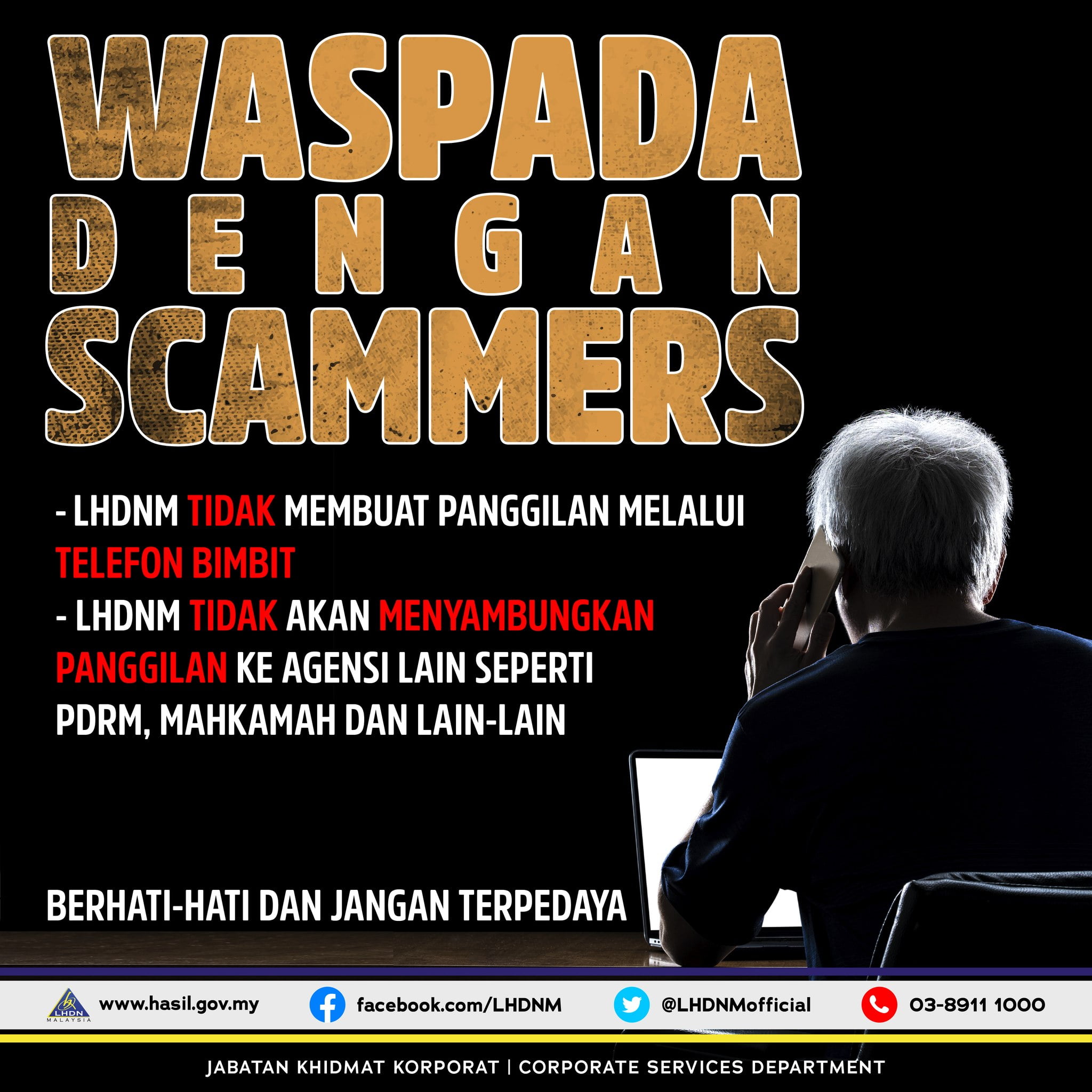 Taktik Baru Scammer LHDN Guna Nombor Telefon Pejabat. Jaga-jaga!