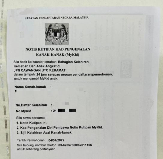 Permohonan MyKid Kini Dibuka! Ini Dokumen & Cara Apply Untuk Anak