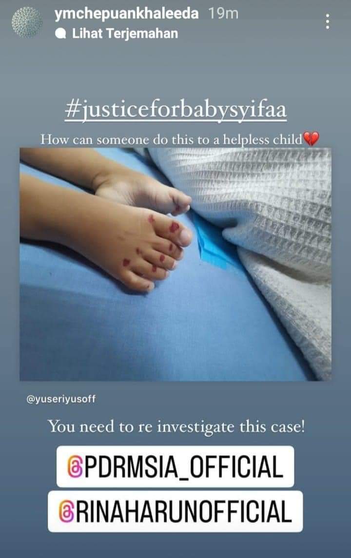 Che' Puan Besar Khaleeda Gesa Siasat Semula Kes Bayi Syifa