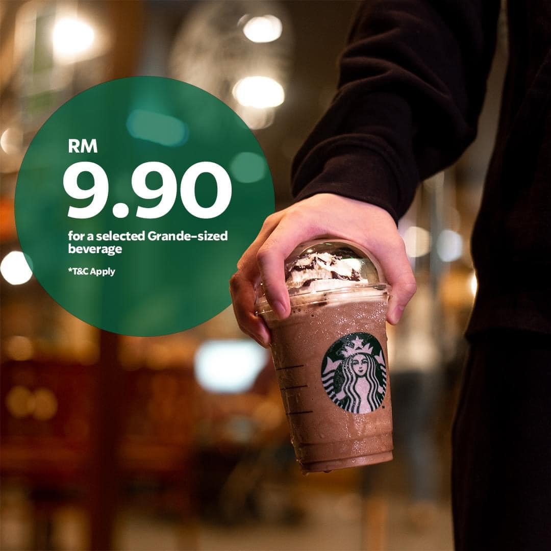 Promosi Starbucks 9.9: RM9.90 Untuk Minuman Ini Sepanjang Hari